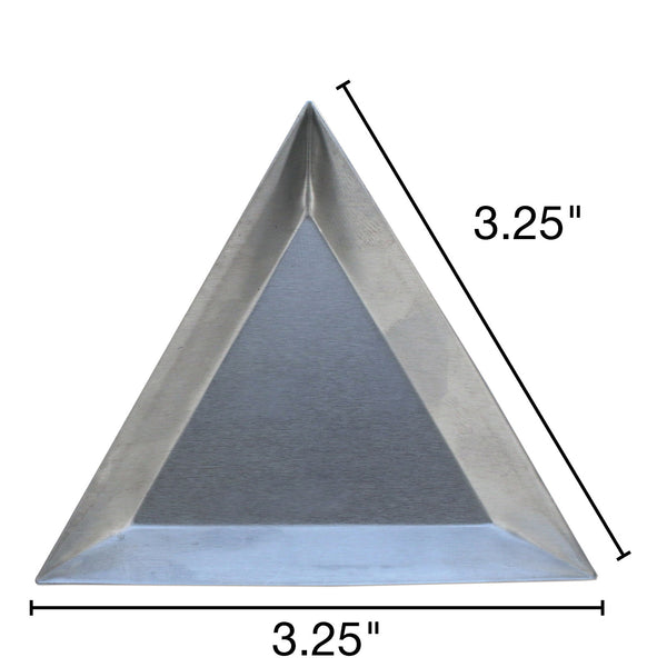 Beading/ sorting tray set: 3 1/4" x 1/4" triangle, aluminum, 3 pcs ...